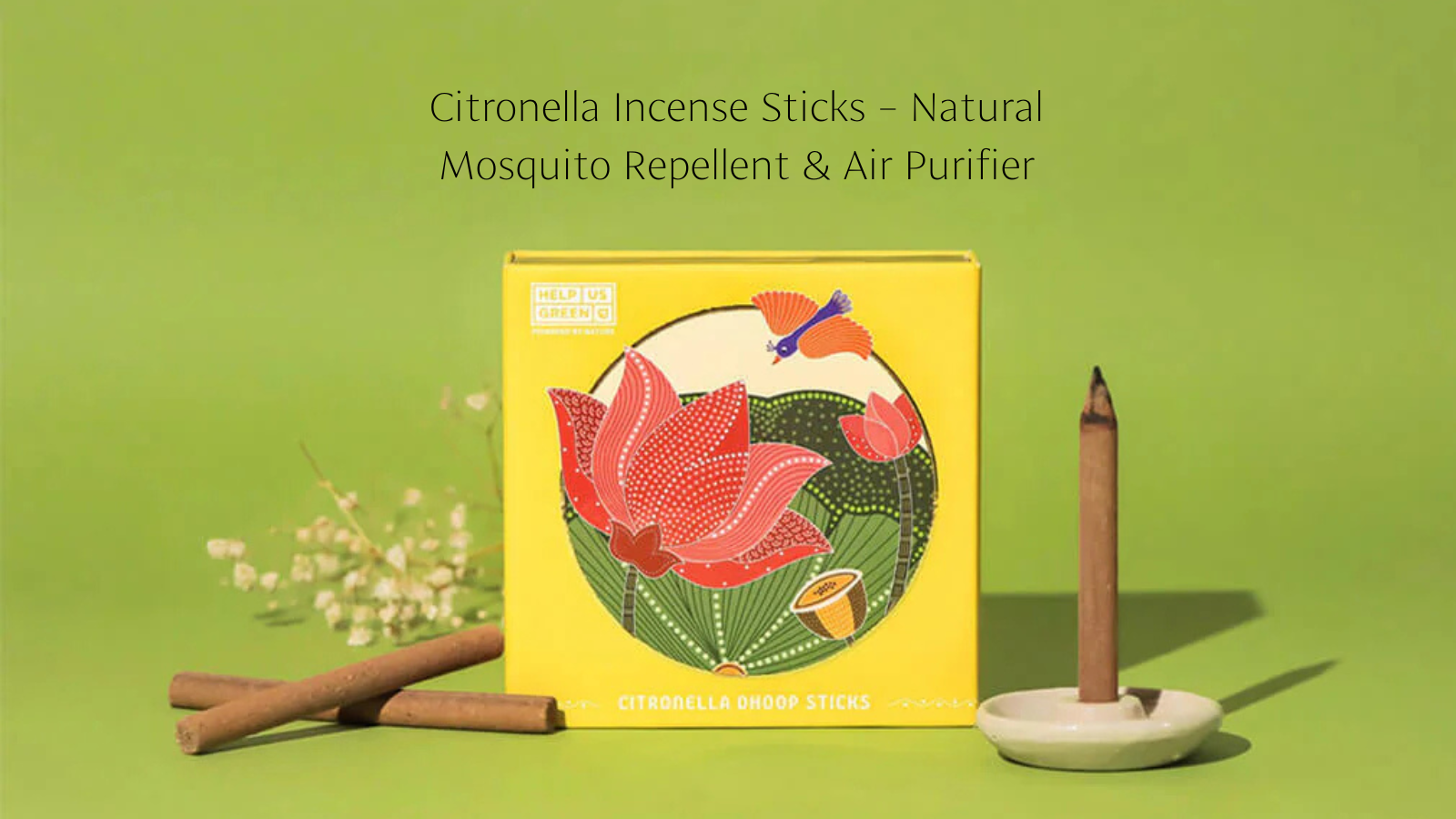 Citronella Incense Sticks: Natural Mosquito Repellent & Purifier