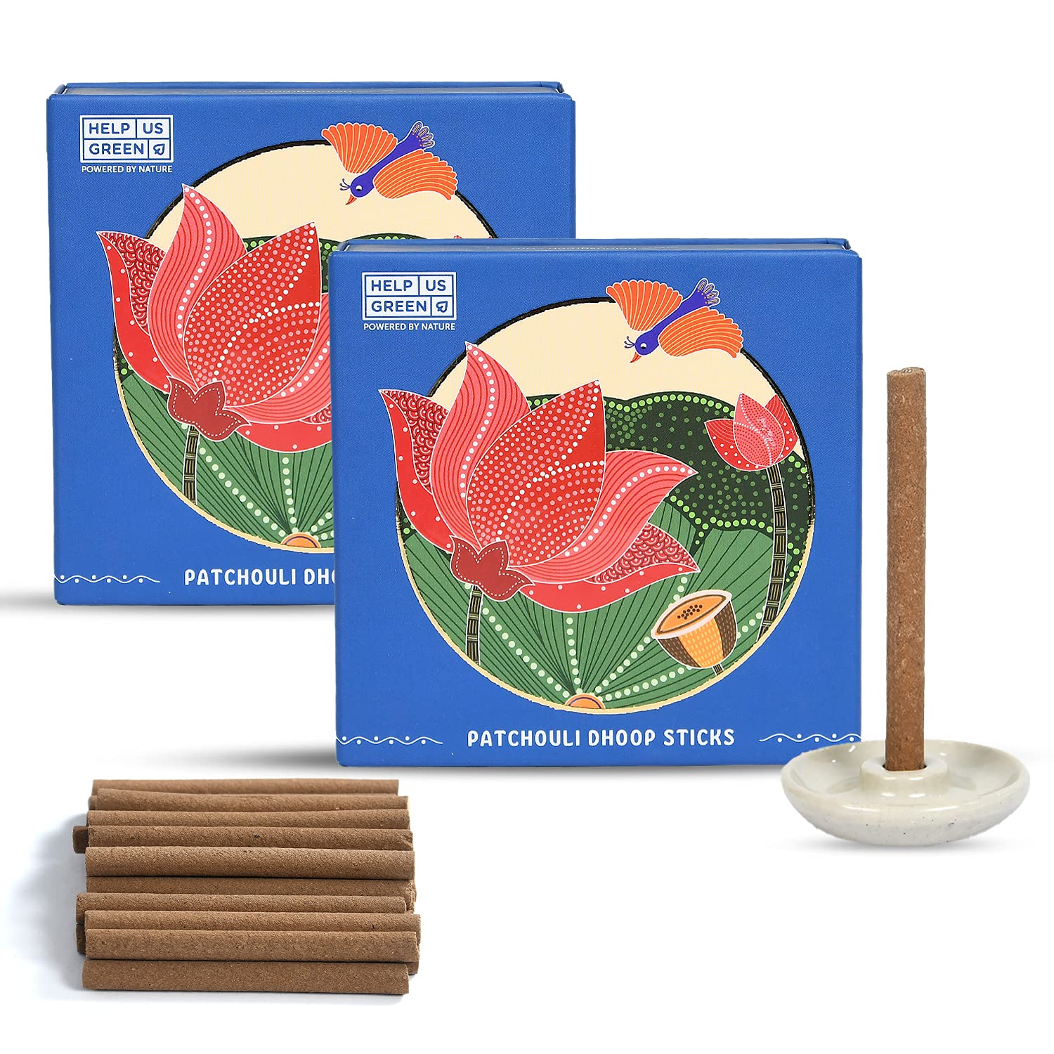 Natural Dhoop Sticks Combo (2 packs, 25 sticks per pack) - HelpUsGreen ...